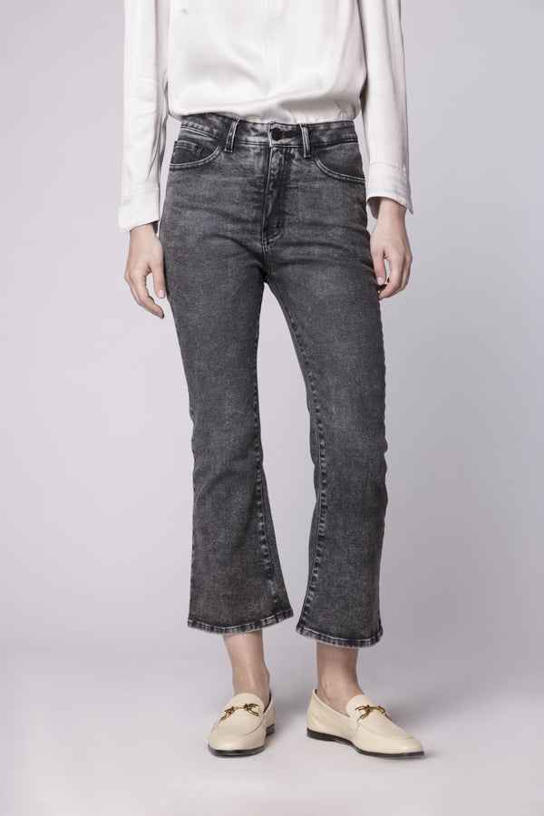 JEANS CROP FLARE - Singolare